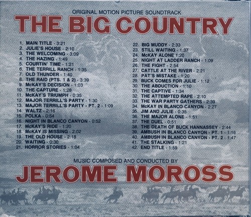 Jerome Moross - The Big Country - Soundtrack CD | eBay