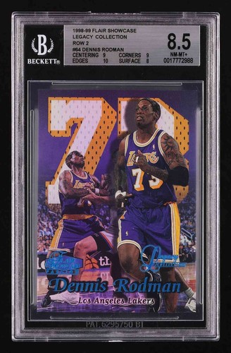 Dennis Rodman 1998 Flair Showcase Row 2 Legacy Collection /99 #64 Lakers BGS 8.5 | eBay
