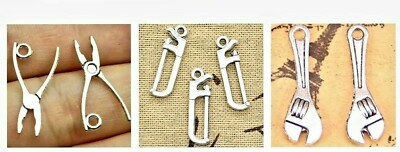 CHARMS CLEARANCE SALE TOOLS SAW PLIER SHIFTER SILVER QTY 2 PCE 🇦🇺AUSSIE ...