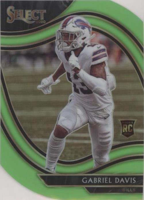 2020 Panini Select - Field Level Gabriel Davis #382 Neon Green Prizm ...