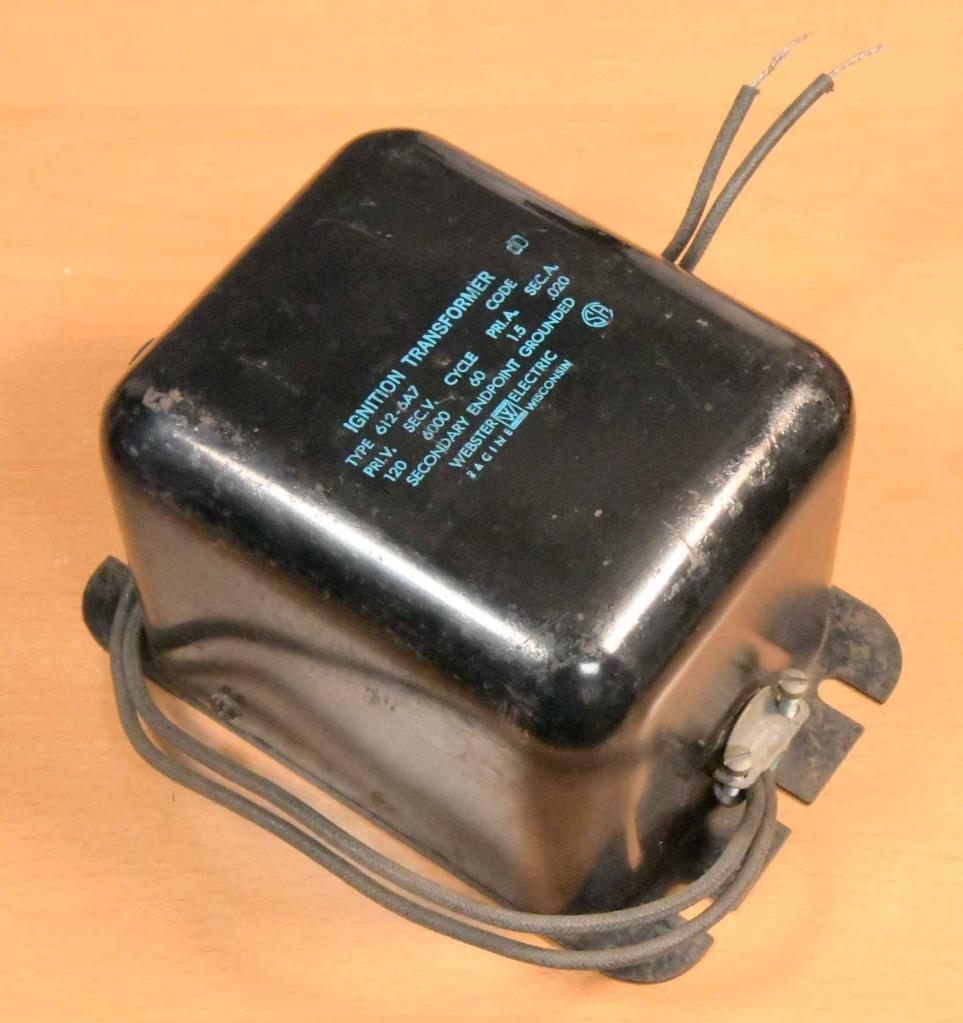 WEBSTER ELECTRIC IGNITION TRANSFORMER TYPE 612-6A7 RACINE WISCONSIN | eBay