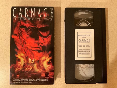 Carnage: The Legend of Quiltface (VHS, 2002, Brain Damage Films) Dean ...