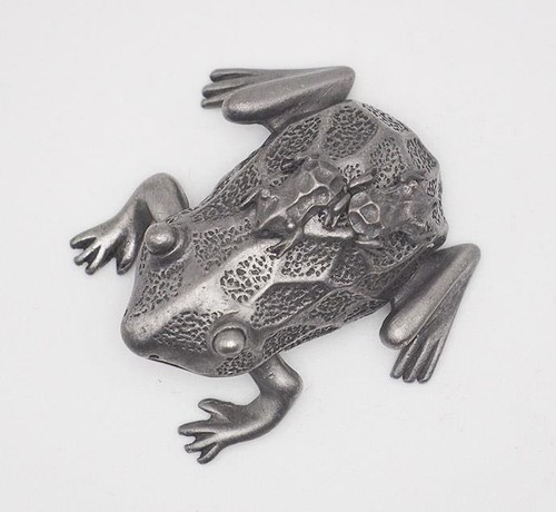 Pewter Mama Frog Shaped Ring Box with Attached Baby Frog Earrings by ...