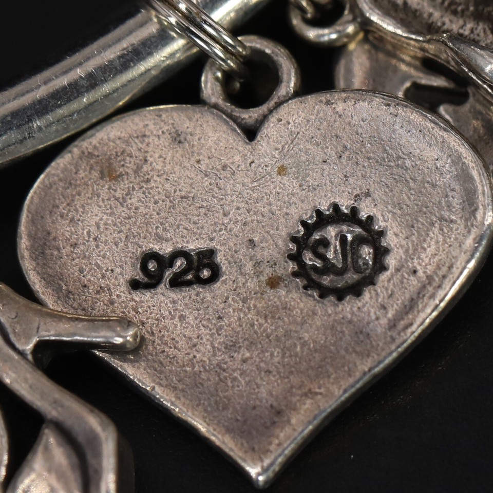 Sterling Silver - SJC SUNDANCER Heart Sister 6.5" Loader Charm Bracelet ...