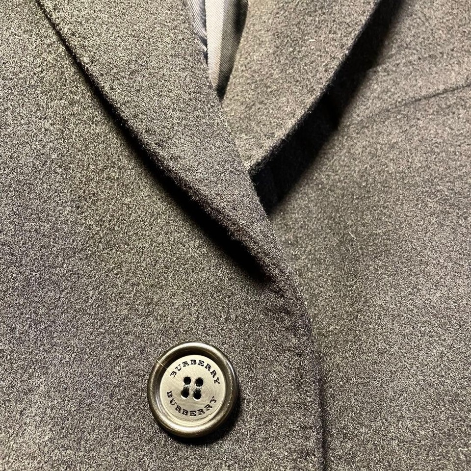 Burberry Chesterfield Coat size 52 Black Vintage rare Men's From Japan ...