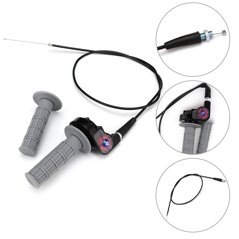Pit Dirt Bike 1/4 Turn Quick Action Throttle, Grips & Cable ATV Parts 50-250CC | eBay UK
