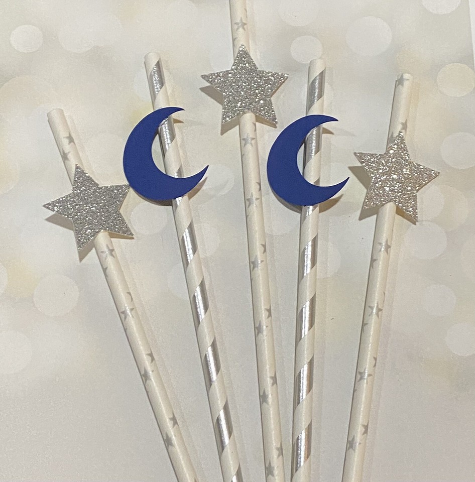 Twinkle Twinkle Little Star Straws, Stars Straw, Star Baby Shower, Moon ...