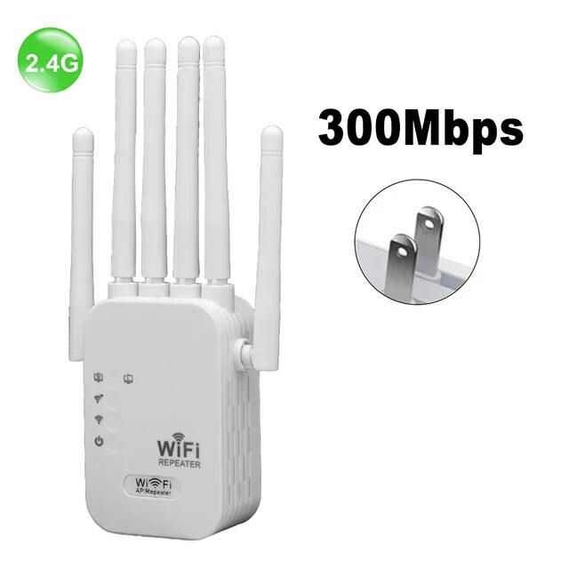 WiFi Repeater 2.4G 5G Dual Band 300 Mbps 1200Mbps Range Extender Signal ...