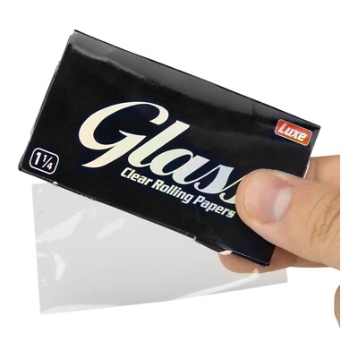 Glass Clear Rolling Papers 1 1/4 Size Slim Natural Smoking-50 Leafs Per ...