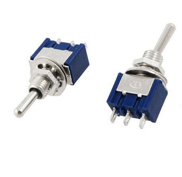 10 PCS MTS-103 Mini 3 PIN BLUE Toggle Switch SPDT On-Off-On 6A 125VAC ...