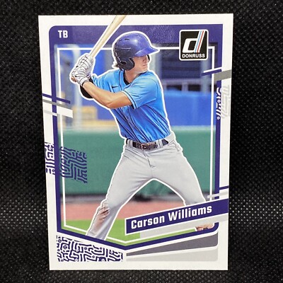 2023 Donruss Carson Williams Tampa Bay Rays Rookie #115 | eBay