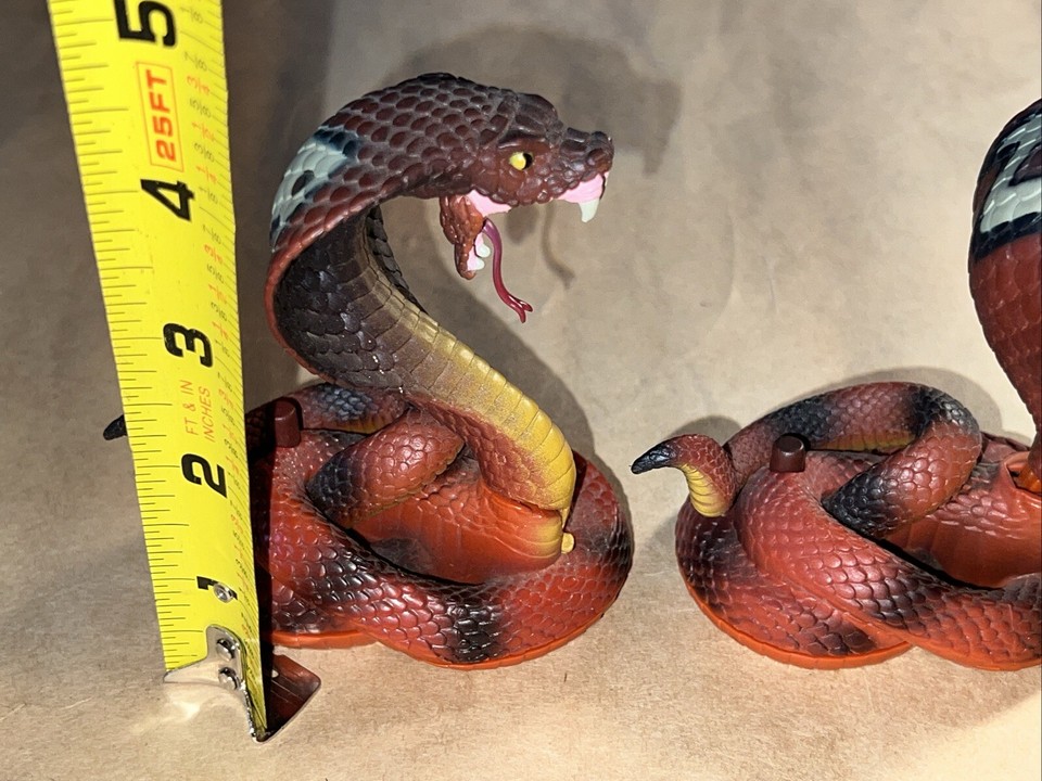 Two Chap Mei Red King Cobra Snake 4” Animal Action Figure ...