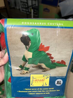 Dogosaurus Dog Halloween Costume Dinosaur Pet New Casual Canine Medium ...