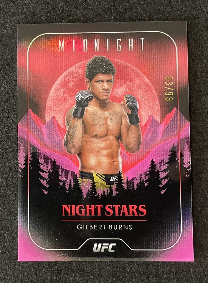 Gilbert Burns Twilight 83/99 Nightstars 🔥 2024 Topps Chrome UFC #38 ...
