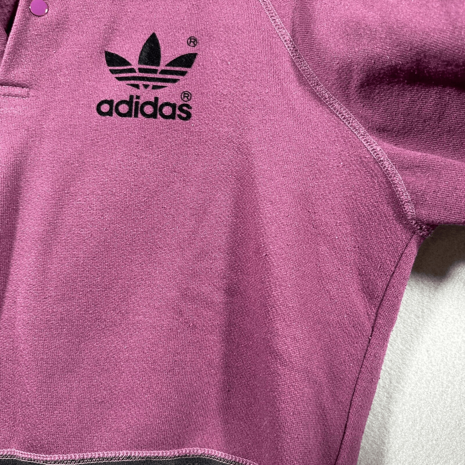 Vintage Adidas 80s Trefoil Purple Colorblock USA Spel… - Gem