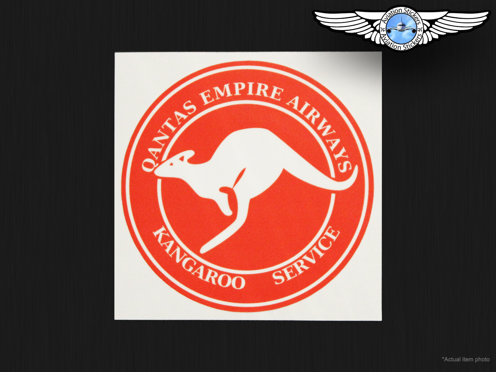 QANTAS EMPIRE AIRWAYS KANGAROO SERVICE ROUND LOGO DECAL / STICKER | eBay