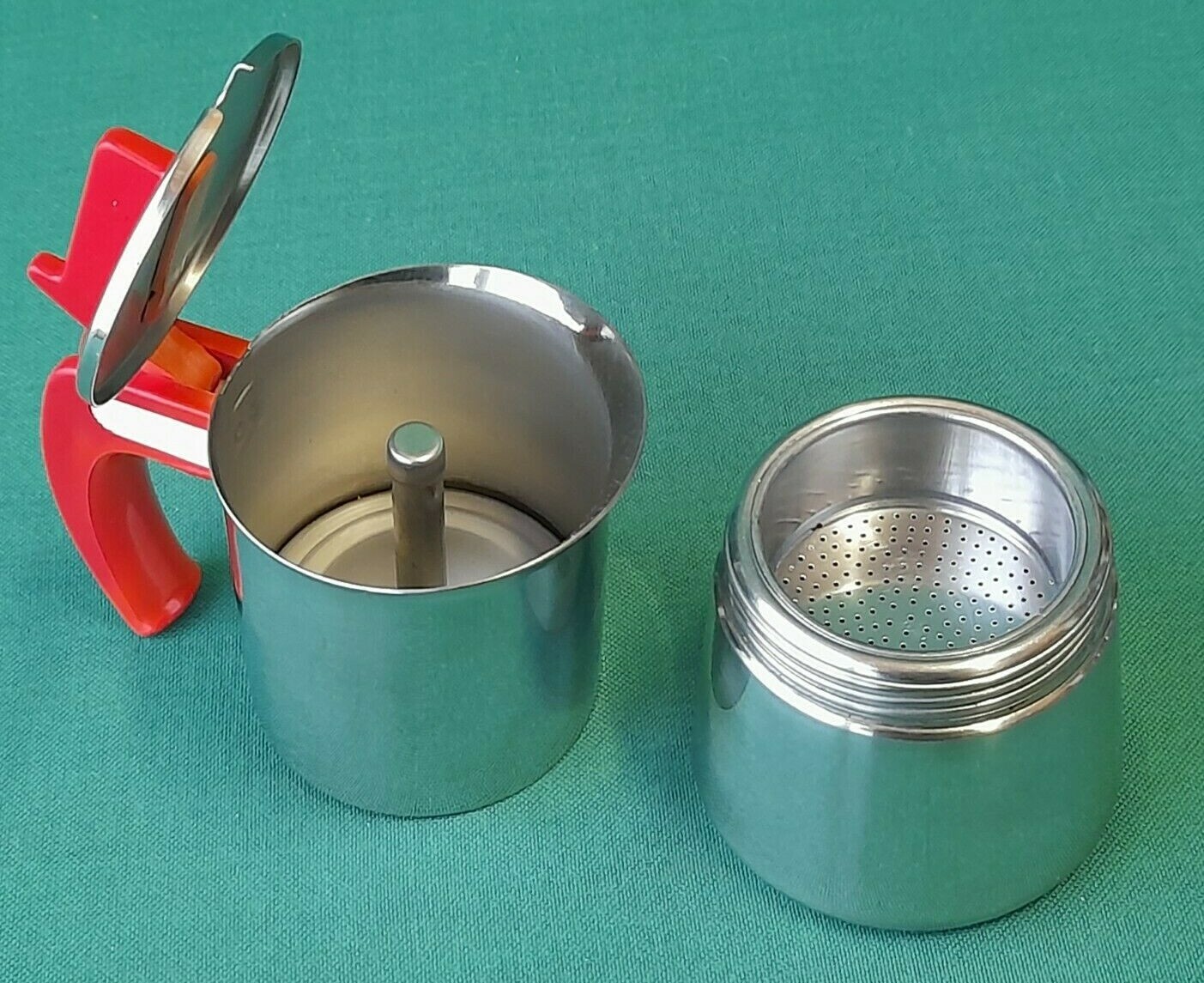 RARA CAFFETTIERA VINTAGE MISS LAVAZZA 3 TAZZE ACCIAIO INOX BY BALZANO ...