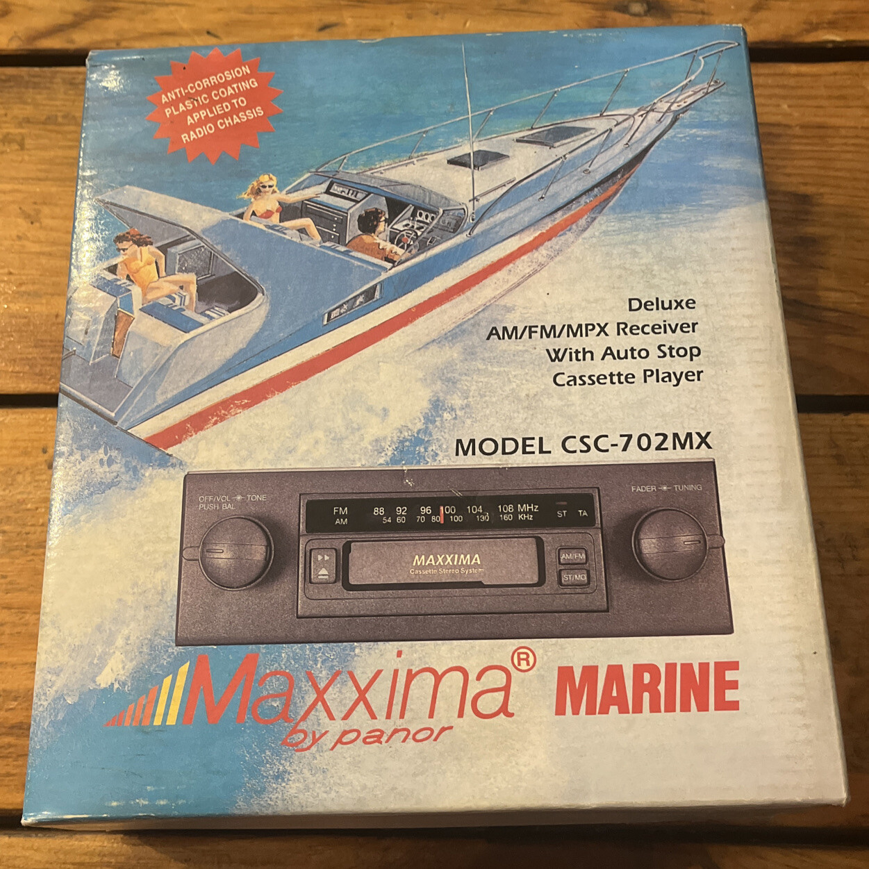 Maxxima CSC-702MX AM/FM Cassette Car Marine Radio Old Stock Panor for ...