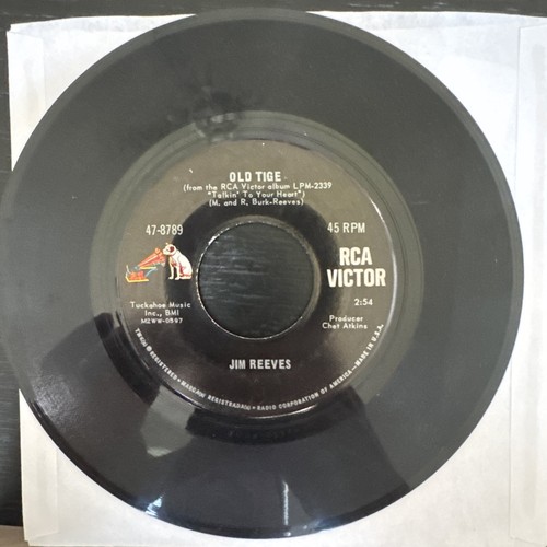 Jim Reeves 45 RPM - Distant Drums / Old Tige - RCA Victor 47-8789 | eBay