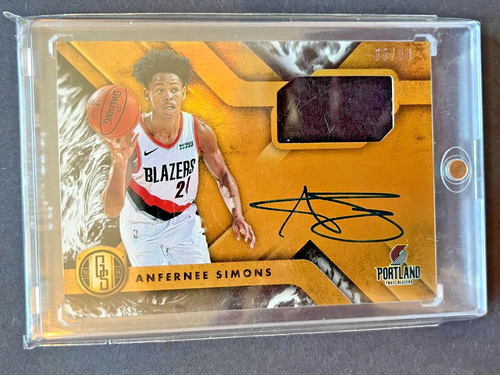 2018 PANINI GOLD STANDARD ANFERNEE SIMONS JERSEY #/99 RC AUTOGRAPH ...