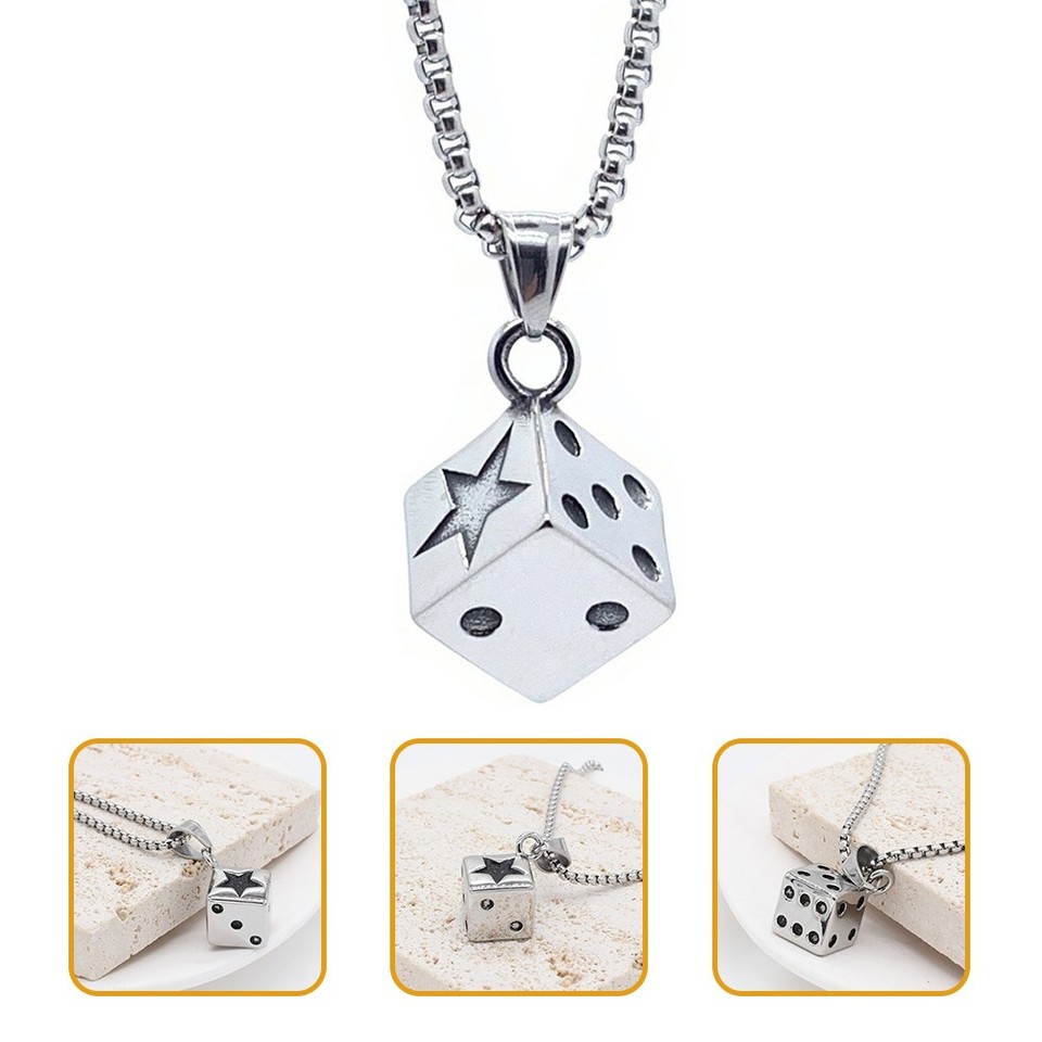 Dice Necklace Male Necklace Women Neck Chain Cool Neck Jewelry | eBay ...