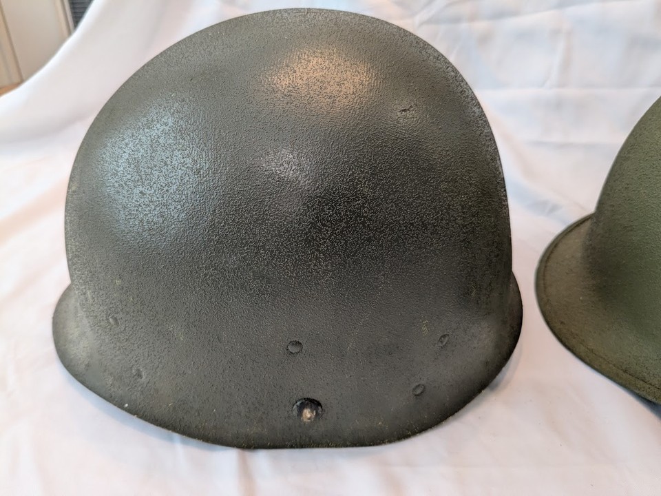 USGI US army military M1 steel pot helmet rear seam swivel bale and ...