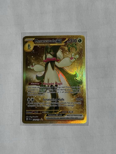 Pokémon TCG Meowscarda ex 271/193 Gold Secret Rare Scarlet/Violet ...