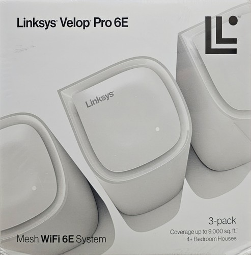 Linksys Velop Pro 6E 5.4 Gbps Tri-Band WiFi Mesh System - White (MX6203 ...