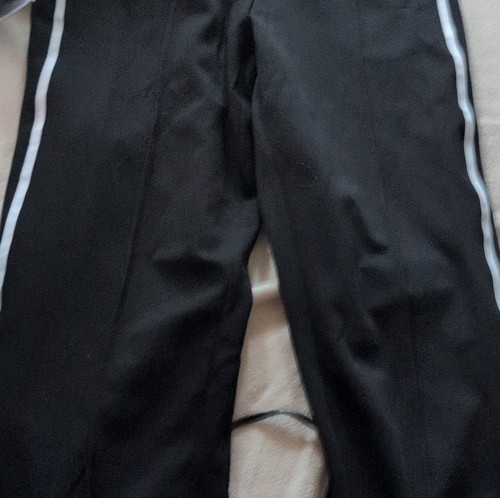 RSQ Track Pants Black Polyester Stripe Accent Solid Pattern Men's Size ...