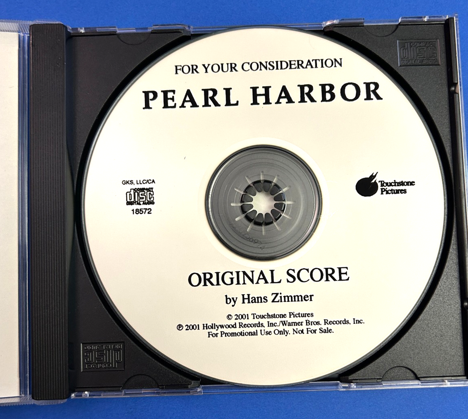 RARE FYC SOUNDTRACK SCORE CD - Pearl Harbor Hans Zimmer CDr Awards ...