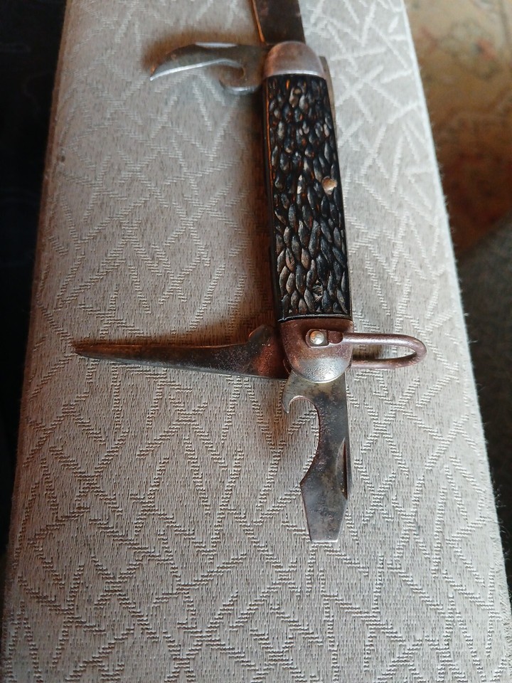 Vintage CAMCO KNIFE MADE IN USA MODEL 450 BLACK 4 BLADE VINTAGE FOLDING ...