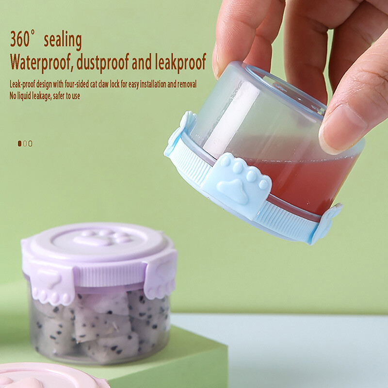 1Pcs Plastic Dressing Container Sauce Food Salad Fridge Storage Jar Box ...