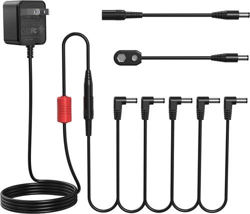Donner DPA-100 Effect Pedal Power Supply Adapter 9V DC Negative 5Way ...