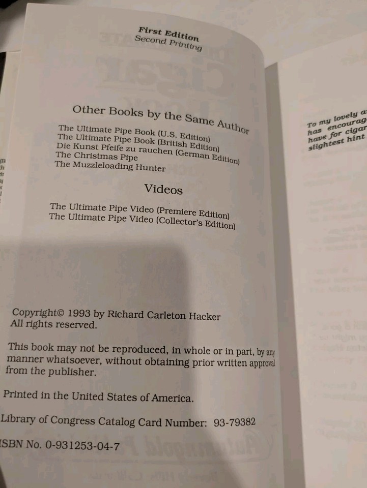 The Ultimate Cigar Book: 4th Edition by Hacker, Richard Carleton ...