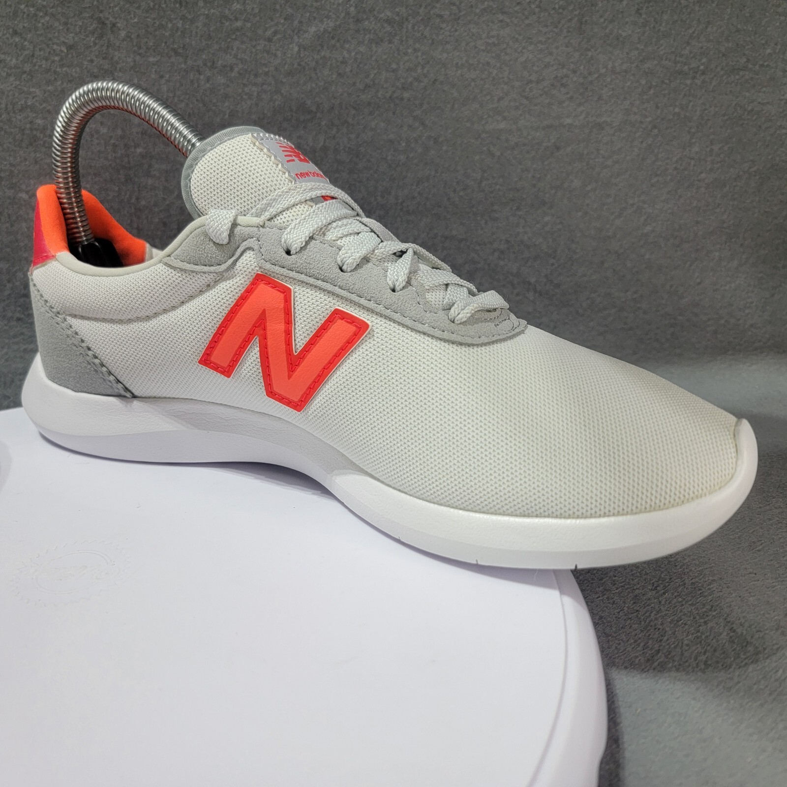 Size 8.5 - Womens New Balance 514 Silver/Coral Red Cush+ Sneakers Shoes ...