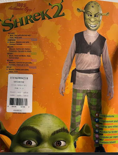 Shrek Child Costume Medium 5-7 yrs | eBay