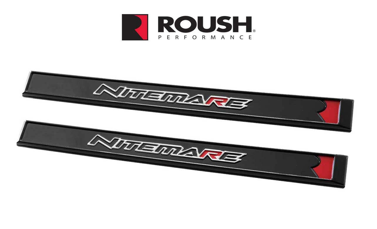 Ford F150 8.5" Roush Nitemare Black & Red Fender Side Emblems Pair LH ...