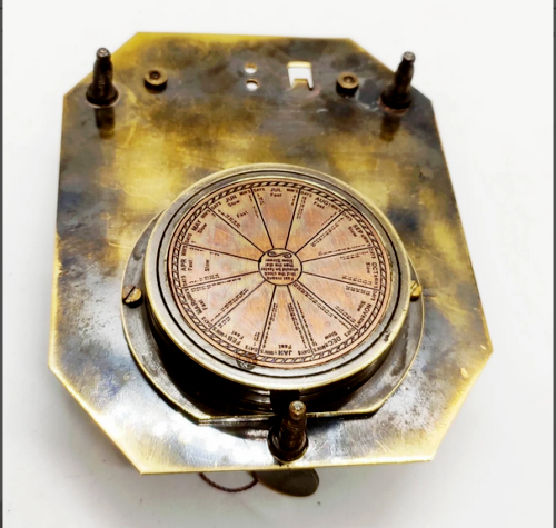 Solid Brass Designer Pendulum Sundial Antique Gilbert Compass With ...
