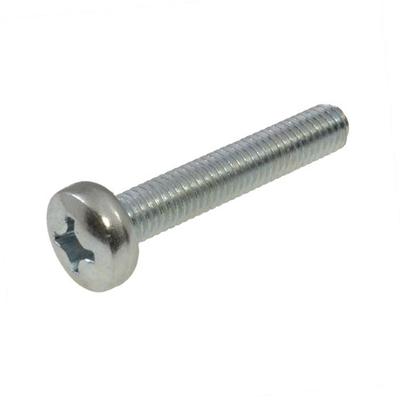 Pack Size 2 Zinc Plated Pan Head M6 (6mm) x 75mm Phillip Metric Machine ...