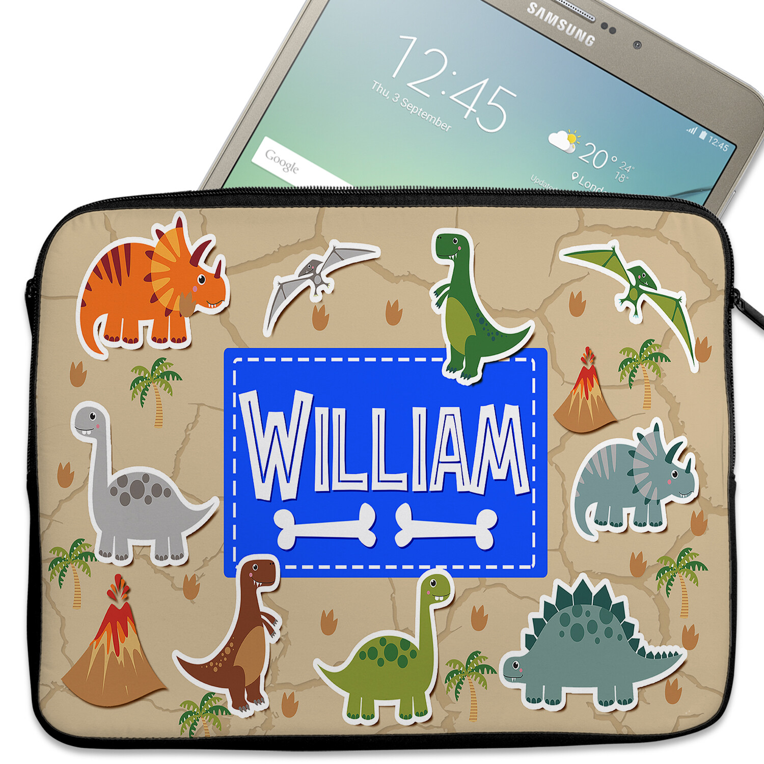 Personalised Laptop Case Dinosaur Tablet Cover T Rex Sleeve Universal ...
