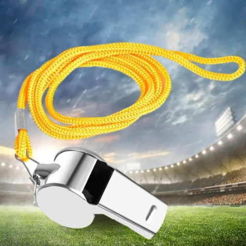 Loud Metal Whistle With Rope Referee Whistles Stainless Steel Whistles ...