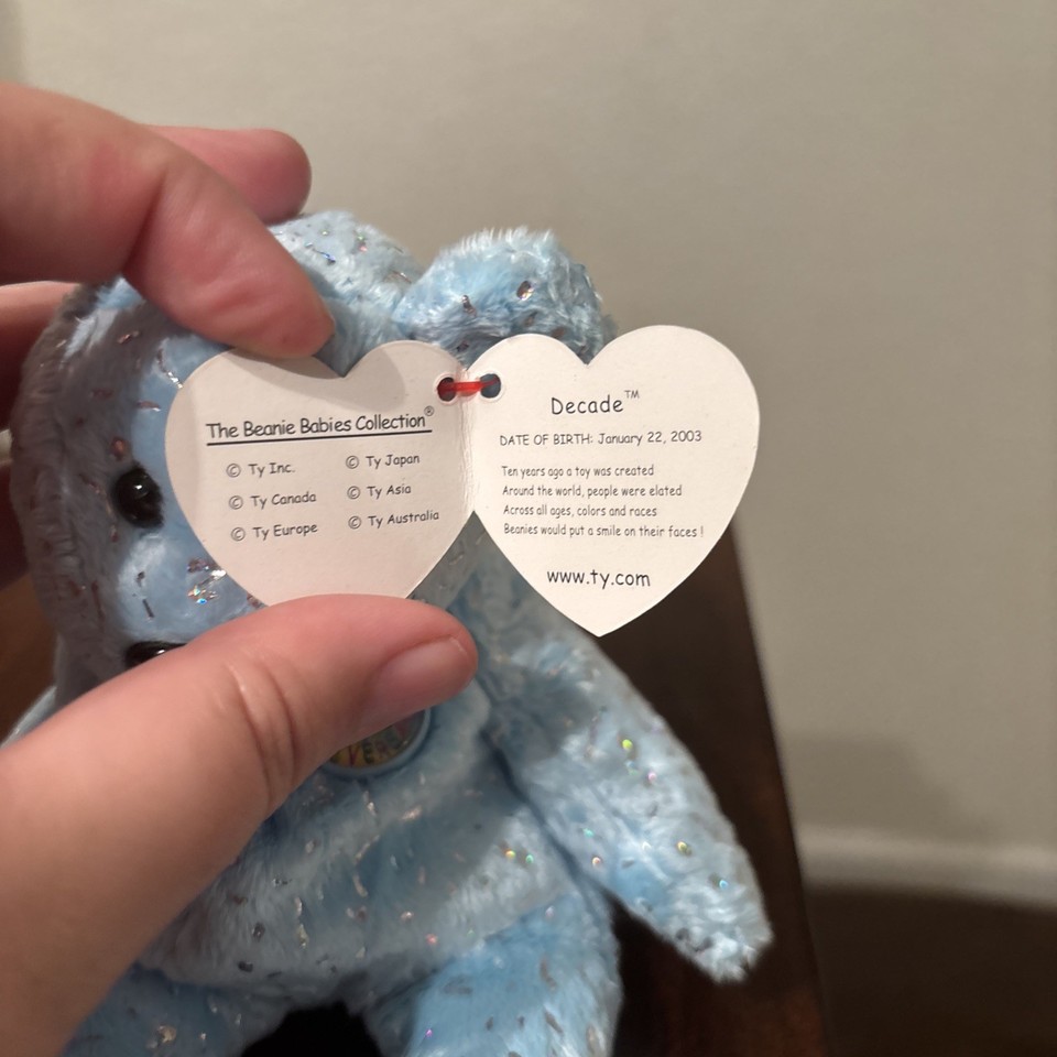 Ty Beanie Babies Decade The Red Teddy Bear Baby 2002 11th Generation ...