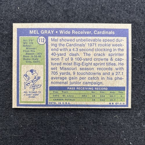 1972 TOPPS # 112 MEL GRAY RC EXMT 205189 | eBay