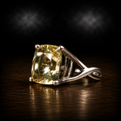 Gorgeous Vintage Lemon Quartz Sterling Silver Ring Size 5.75 | eBay