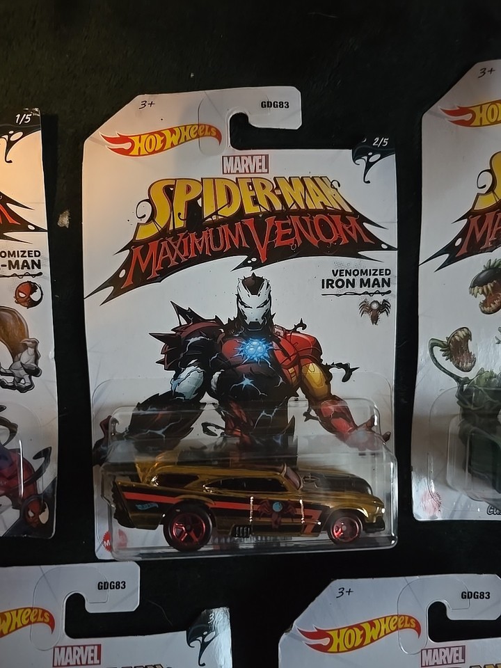 Hot Wheels Spider-Man Maximum Venom 1 To 5 Complete Set, Brand New ...