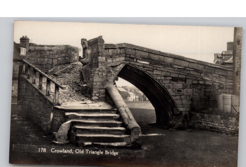 Crowland, Old Triangle Bridge c1950 Postcard | eBay
