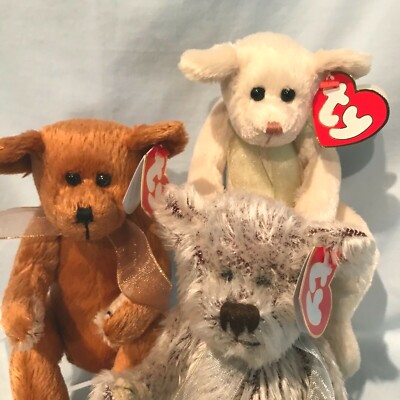 Harper Carson Greyson Bears Lot of 3 Ty Attic Treasures Retired 7" 1993 ...