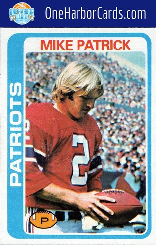 1978 Topps New England Patriots #56 Mike Patrick | eBay