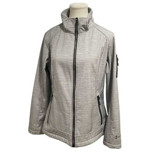 Free Country Gray Casual Hiking Walking Outdoor Full Zip Jacket Medium ...
