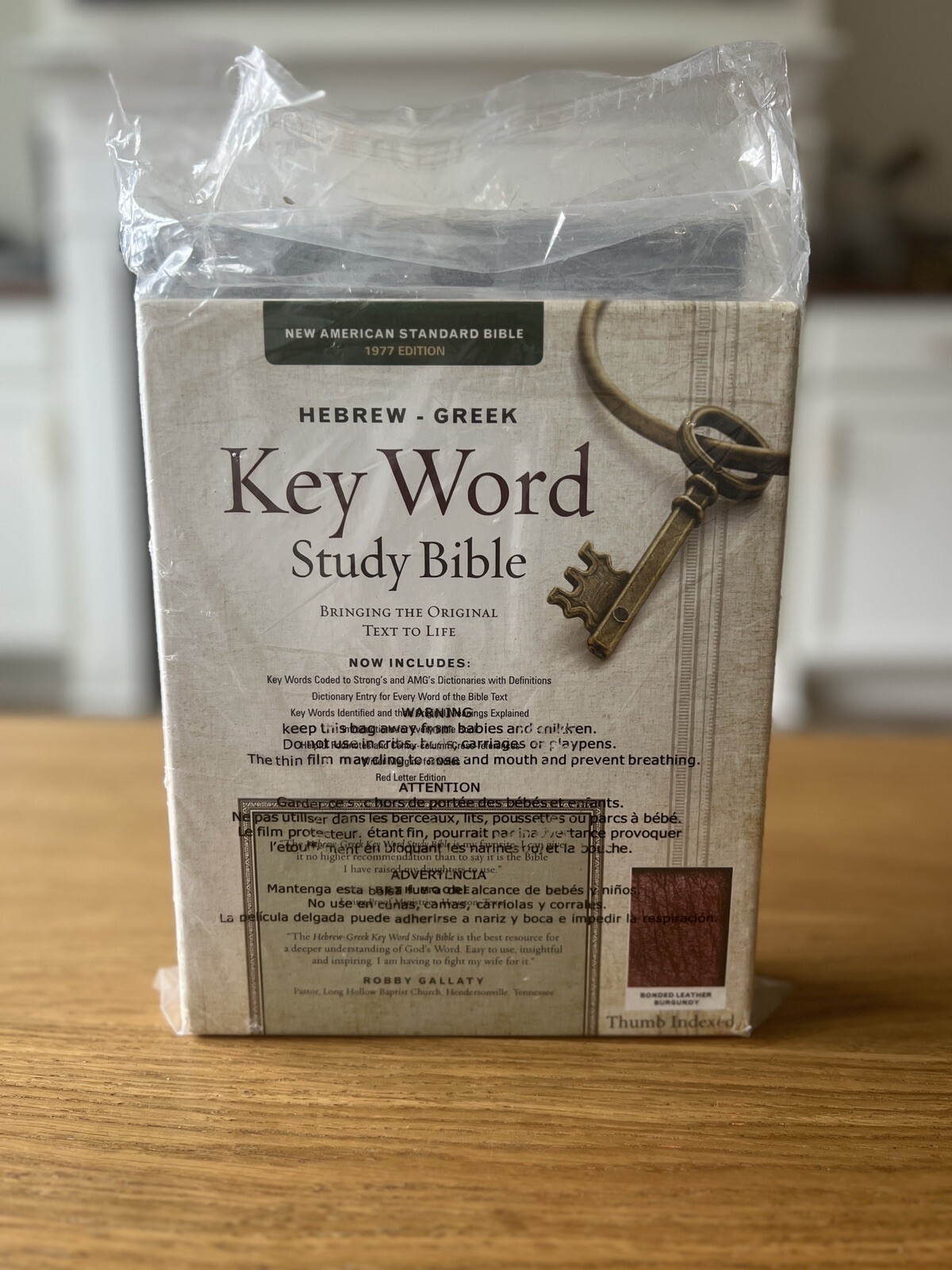 KJV HEBREW-GREEK KEY WORD STUDY BIBLE-BURGUNDY BONDED LEATHER INDEXED ...